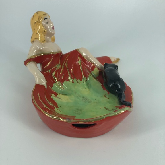 unbranded | Accents | Vintage Risqu Pinup Girl Cat And Surprise Trinket ...
